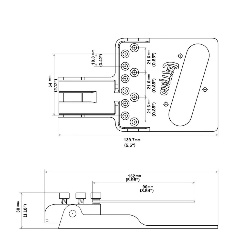 Allparts® Certano T-Bender™ B&G Bender Bridge for Tele® Assembly ...
